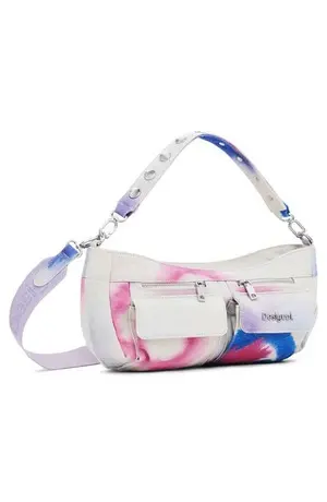 Desigual Print Canvas Shoulder Bag