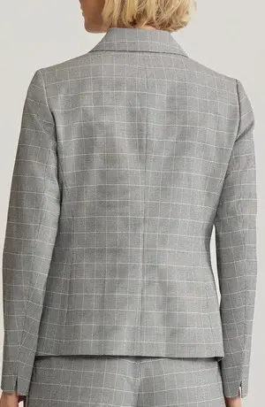 KASPER Windowpane Plaid Jacket