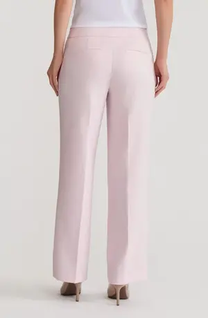 KASPER Flat Front Wide Leg Trousers