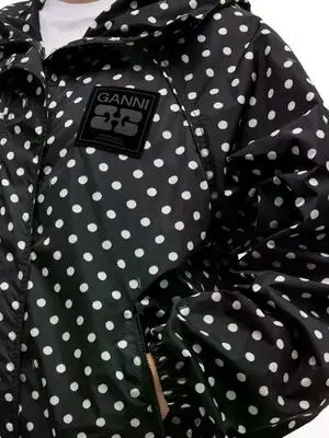 GANNI Polka-dot Hooded Coat