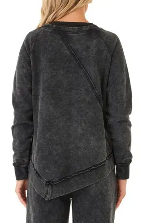 THREADS 4 THOUGHT Ryssa Mineral Wash Asymmetric Sweatshirt
