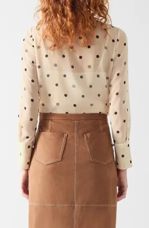 LK BENNETT Hester Printed Georgette Shirt