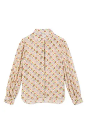 LK BENNETT Mari Print Silk Shirt