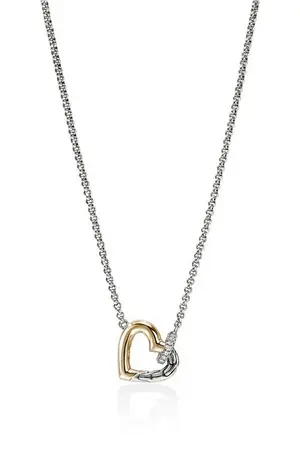 John Hardy Essentials Heart Linked Necklace - Silver