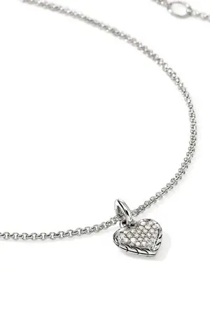 John Hardy Diamond Pavé Heart Pendant Necklace