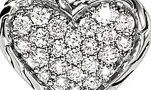 John Hardy Diamond Pavé Heart Pendant Necklace