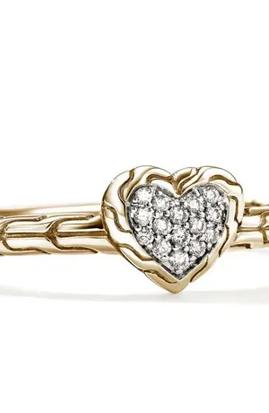 John Hardy Essentials Heart Pavé Ring