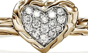 John Hardy Essentials Heart Pavé Ring