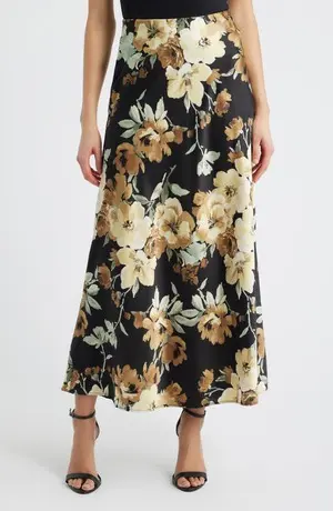 Anne Klein Floral Print Maxi Skirt