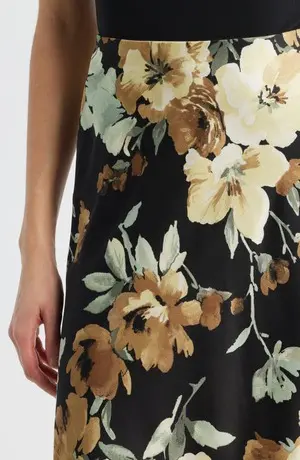 Anne Klein Floral Print Maxi Skirt