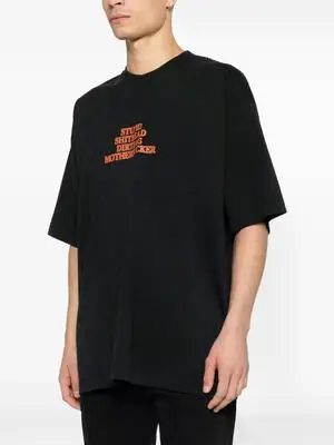 Vetements Text-print T-shirt - Black
