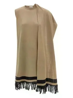 FERRAGAMO Scarf Fringed Top - Neutrals