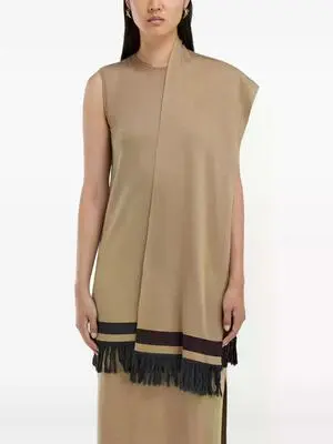 FERRAGAMO Scarf Fringed Top