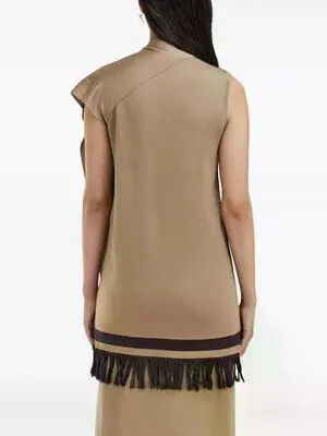 FERRAGAMO Scarf Fringed Top