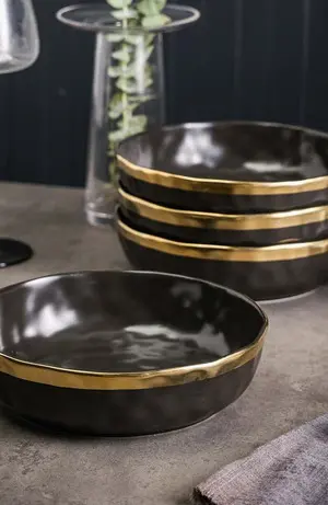 STONE + LAIN Florian Porcelain 4-piece Pasta Bowl Set