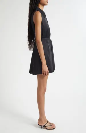 Ramy Brook Lina Sleeveless Belted Minidress - Black