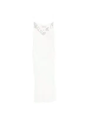 IRO PARIS Ophye Embellishment Slip Midi Dress - White