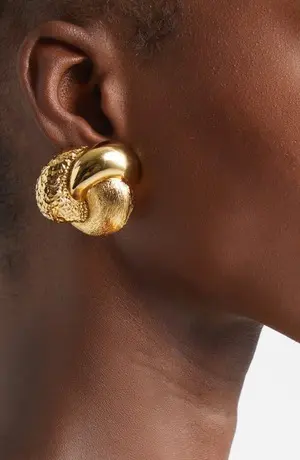 Carolina Herrera Textured Knot Clip-on Earrings