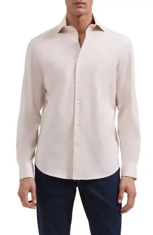 Bugatchi Devon Ooohcotton® Button-up Shirt - Almond