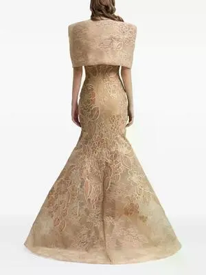 GEMY MAALOUF Floral-embroidered Gown