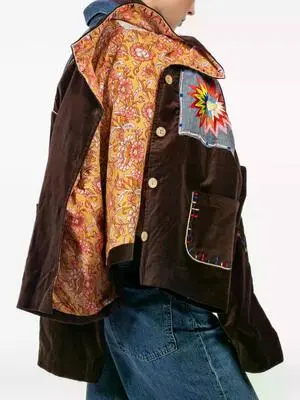 FISH CLUB Embroidered Patchwork Jacket