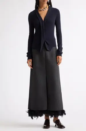 Plan C Shawl Collar Cashmere Cardigan - Navy