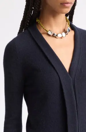 Plan C Shawl Collar Cashmere Cardigan - Navy