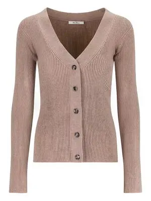 Ribbed V-Neck Cardigans