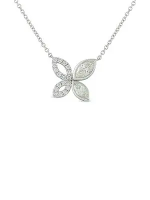 LB EXCLUSIVE Diamond Butterfly Necklace - Silver