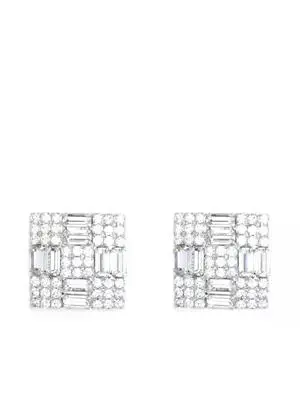Magda Butrym Square Embellished Earrings - Silver