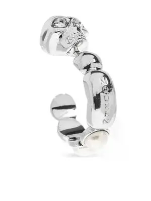 Alexander McQueen Skull Hoop Single Earring - Silver