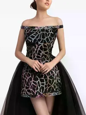 GEMY MAALOUF Off-shoulder Patterned Dress