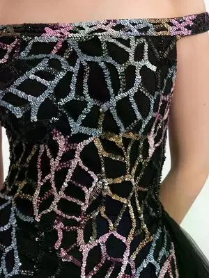 GEMY MAALOUF Off-shoulder Patterned Dress