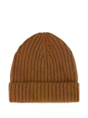 Malo Ribbed Beanie Hat - Brown