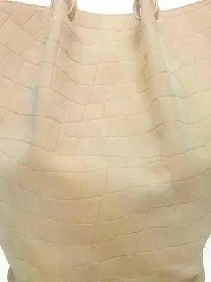 Loulou De Saison Rudy Embossed-logo Tote Bag - Neutrals