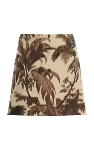 Brown Print Skirts