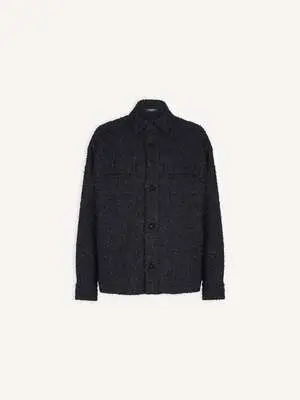 Balmain Monogram Tweed Overshirt