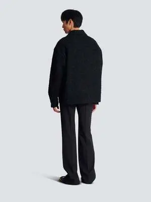 Balmain Monogram Tweed Overshirt