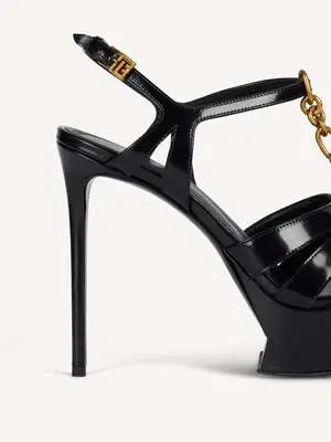Balmain Sync Platform Sandals - Black