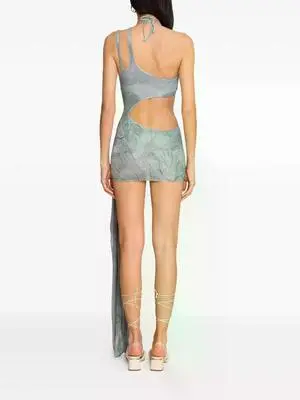 AMIR SLAMA Cut-out Asymmetric Mini Dress