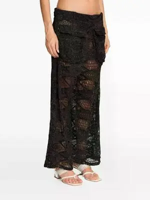 AMIR SLAMA Crochet Pocket Palazzo Pants
