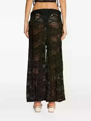 AMIR SLAMA Crochet Pocket Palazzo Pants