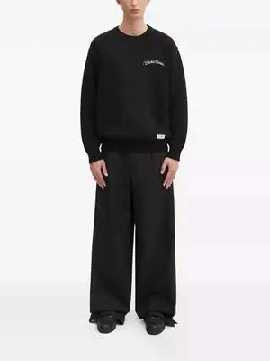 WACKO MARIA Logo Embroidered Crew Neck Sweater