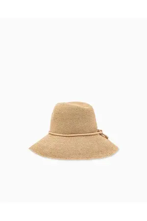 Emporio Armani Woven Paper-yarn Wide-brim Hat
