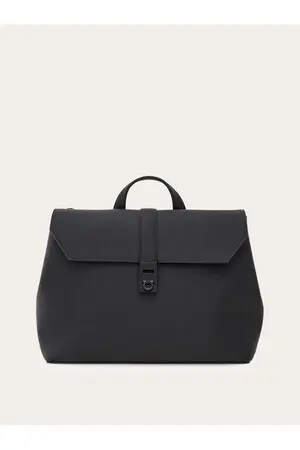 FERRAGAMO Hug Buckle Hybrid Briefcase-backpack-messenger - Black