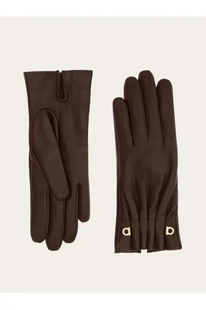 FERRAGAMO Nappa Leather Gloves - Natural