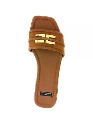 Elisabetta Franchi Logo Slides - Brown