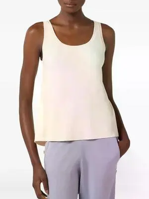 Elisabetta Franchi Sleeveless Jacquard Top With Golden Buttons