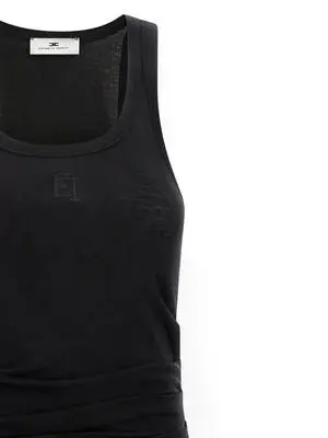 Elisabetta Franchi Lightweight Jersey Logo Midi Dress