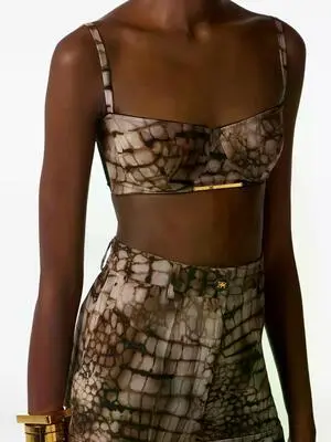 Elisabetta Franchi Alligator-patterned Bra